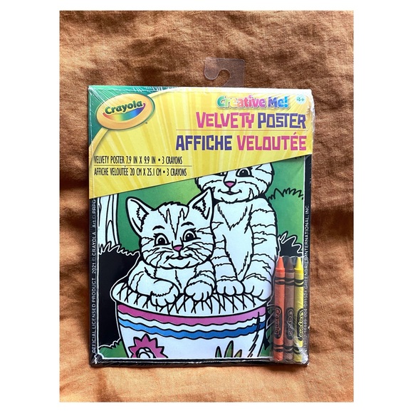 Crayola | Toys | Crayola Velvety Poster Coloring Sheet Cat Poster ...